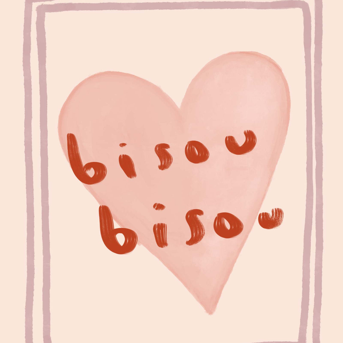 Bisou Bisou Art Print | Posters & Wall Art Cozy Space | Mimi & August