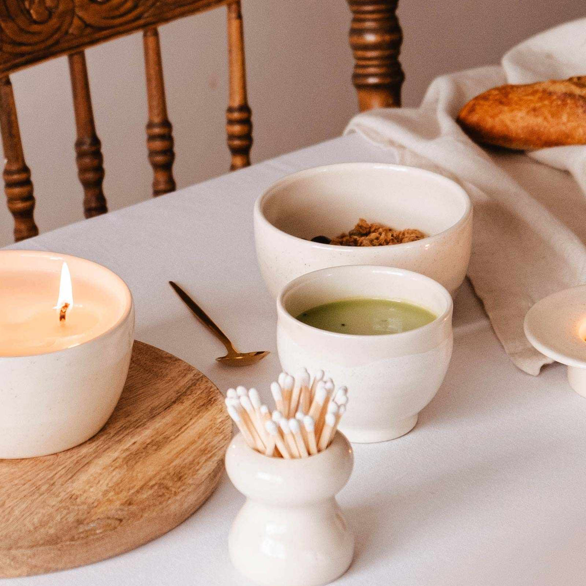 Ceramic Match Pot | Holder Long matches | Mimi and August – Mimi & August