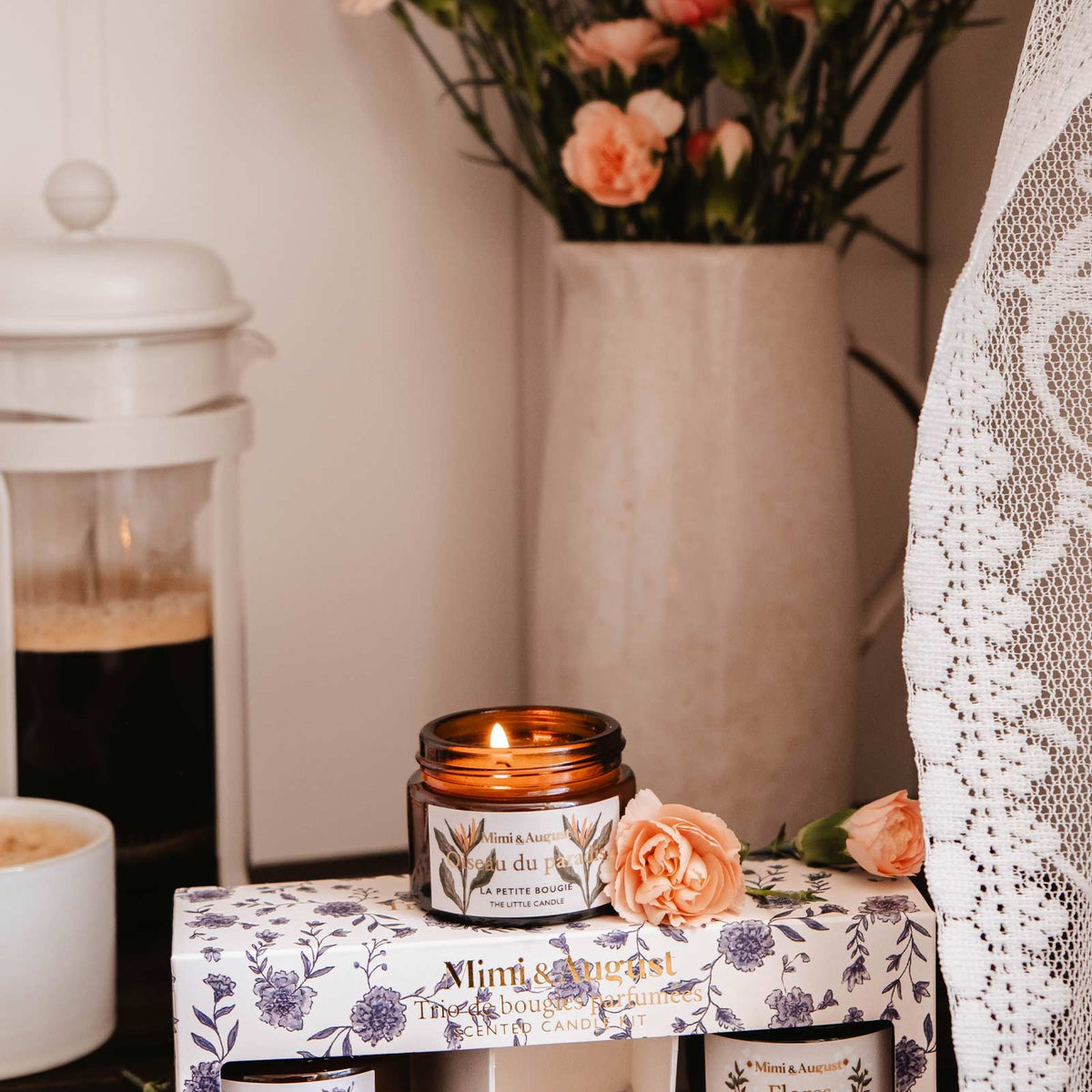 Secret Garden Candle Box Set – Floral & Fruity Trio | Mimi & August