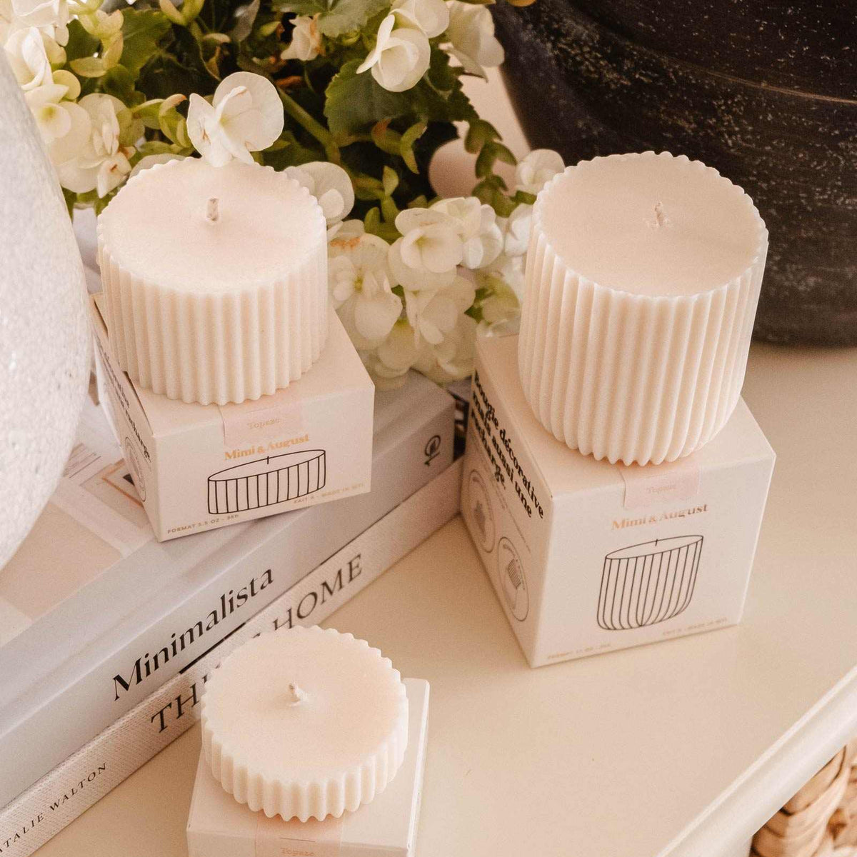 Topaze Scent Refill Candle | Sandalwood Coconut Aroma | Mimi & August