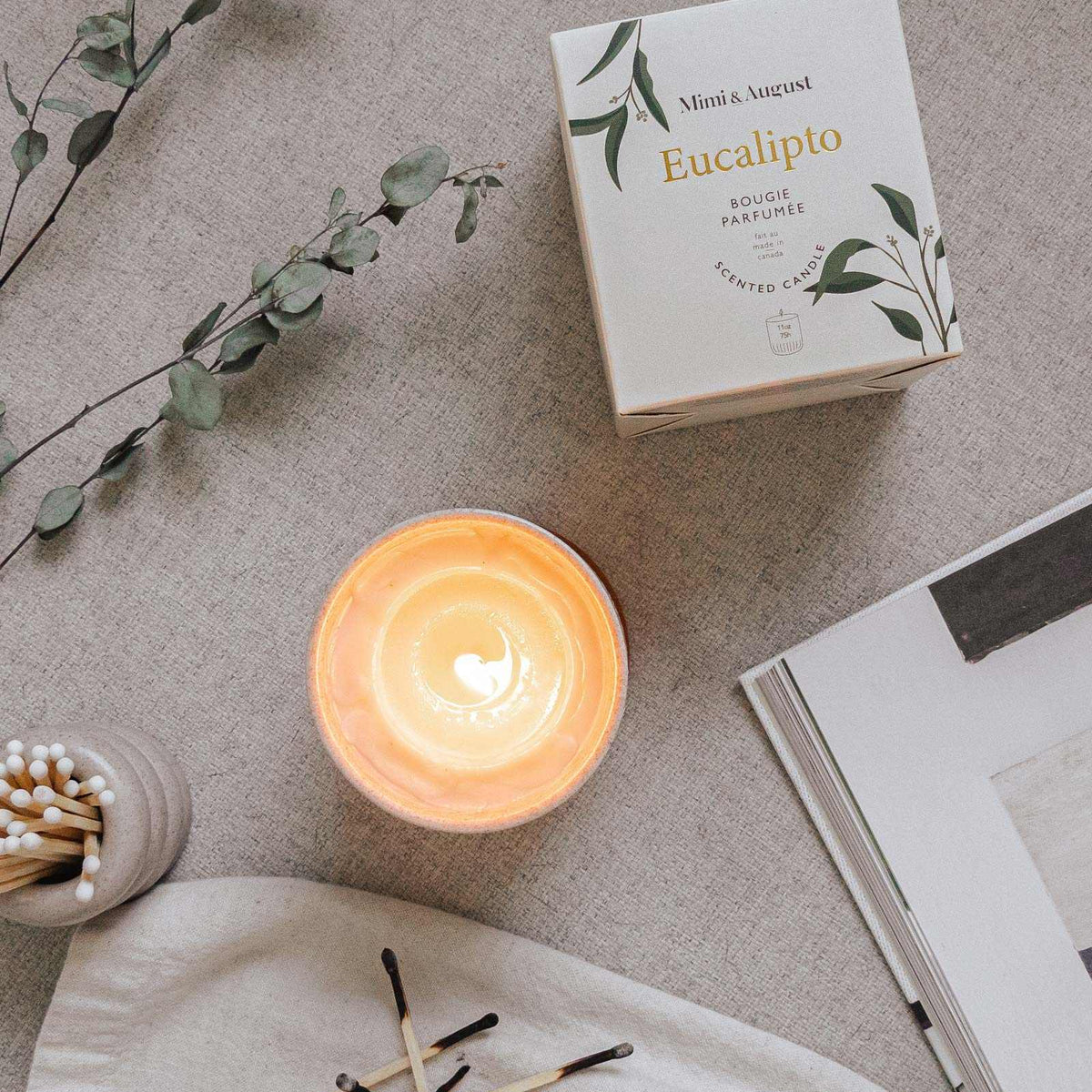 Eucalipto scented soy candle | Aromatherapy Relaxation | Mimi & August
