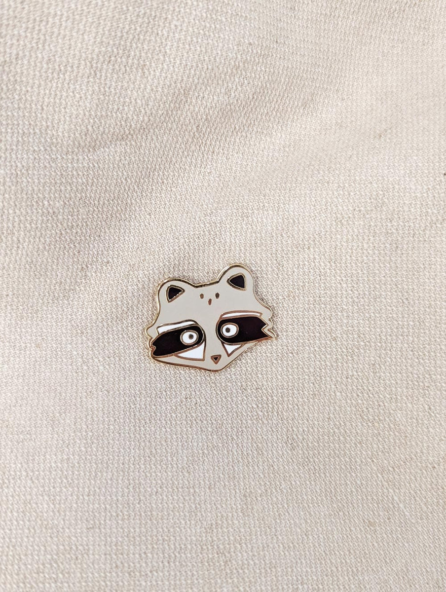 Mont-Royal Raccoon Enamel Lapel Pin Animal Lover at Mimi & August